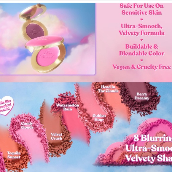 Too Faced | Makeup | Too Faced Blurring Velvet Blush Pink And Brown ...